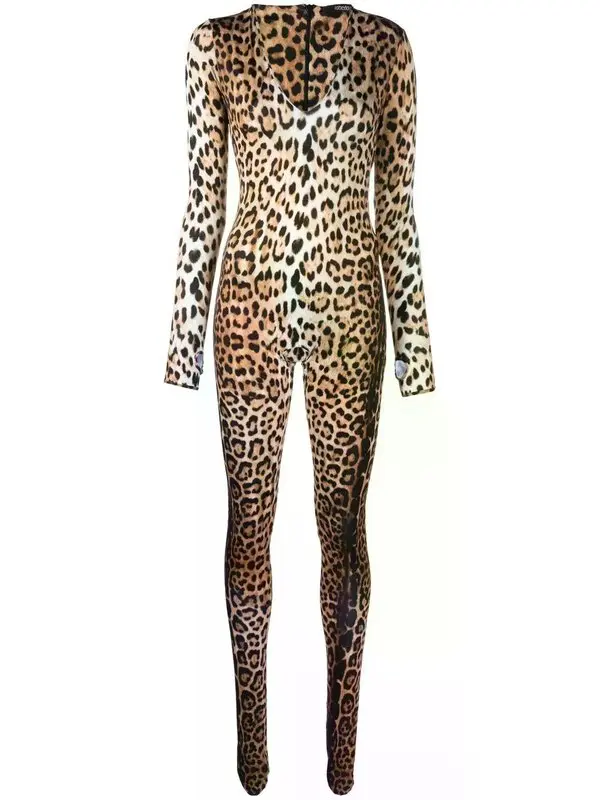 Roberto Cavalli Leopard-print Jumpsuit - Neutrals
