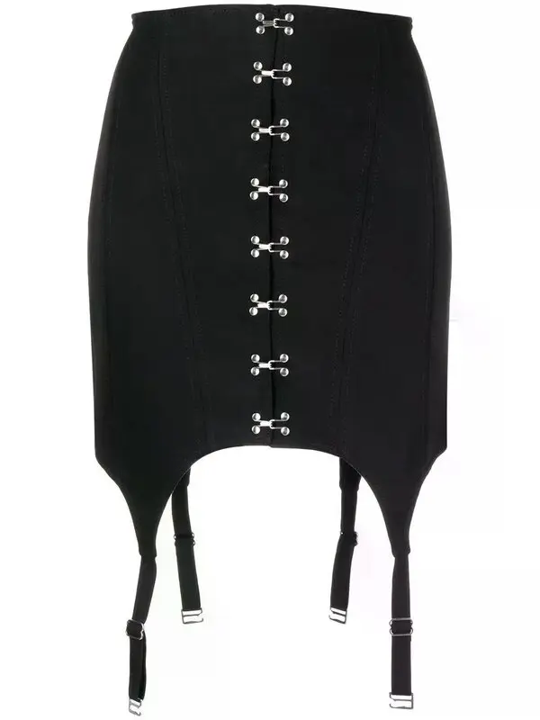 DION LEE Corset Garter Skirt - Black