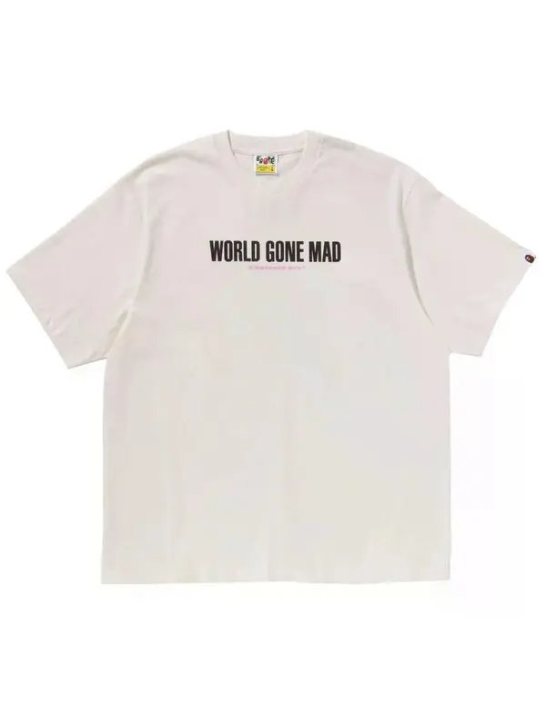 A BATHING APE Logo-print T-shirt - Neutrals