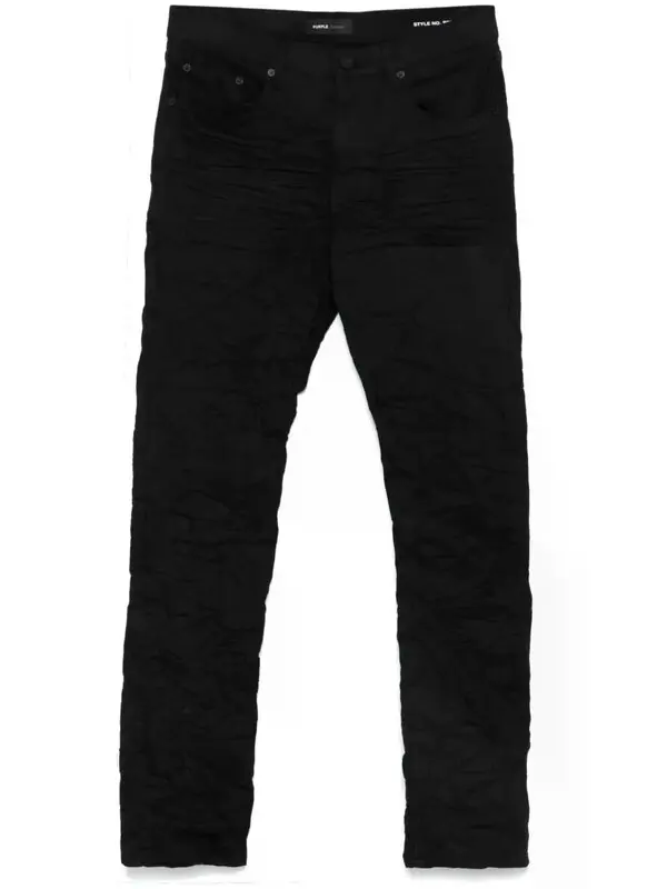 PURPLE BRAND Raw Flared Jeans - Black
