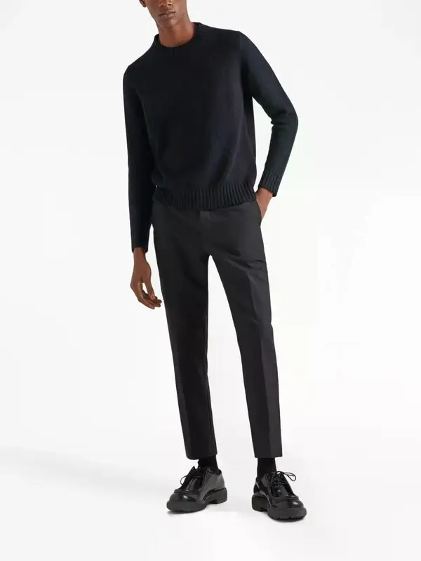 Prada Logo-embroidered Sweater - Blue
