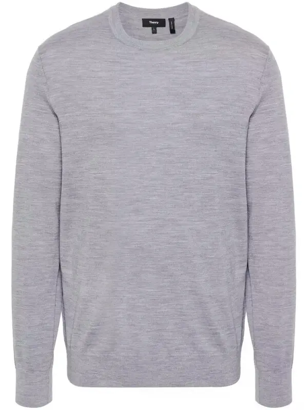 Theory Fine-knit Wool Jumper - Grey