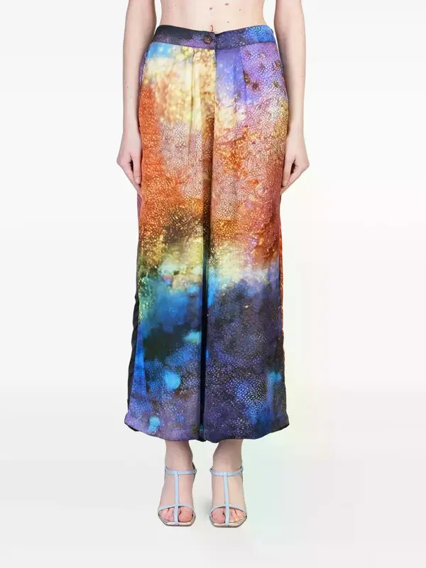 YAVI Abstract Print Trousers
