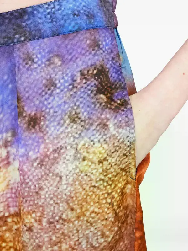 YAVI Abstract Print Trousers