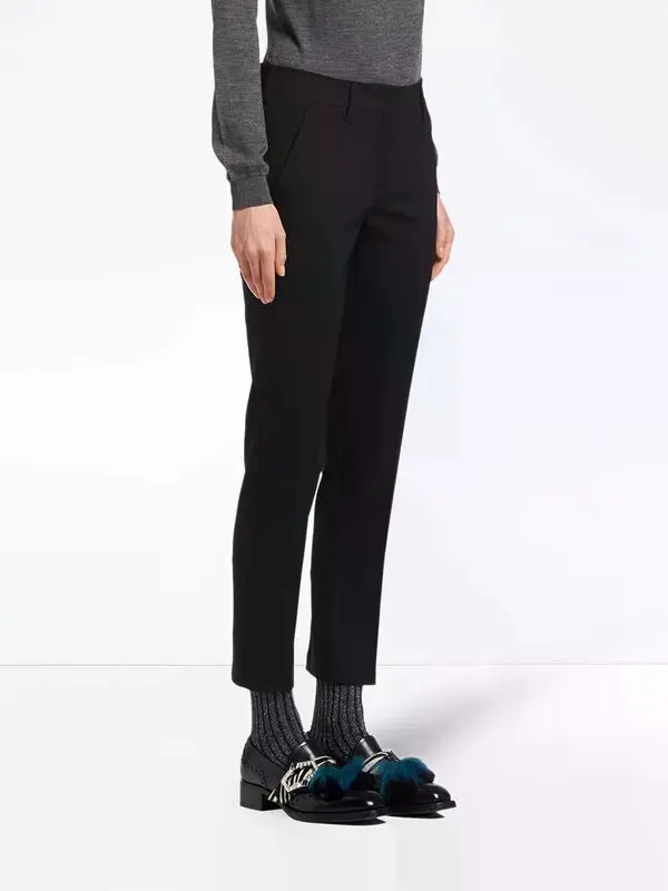 Prada Cropped Slim-fit Trousers