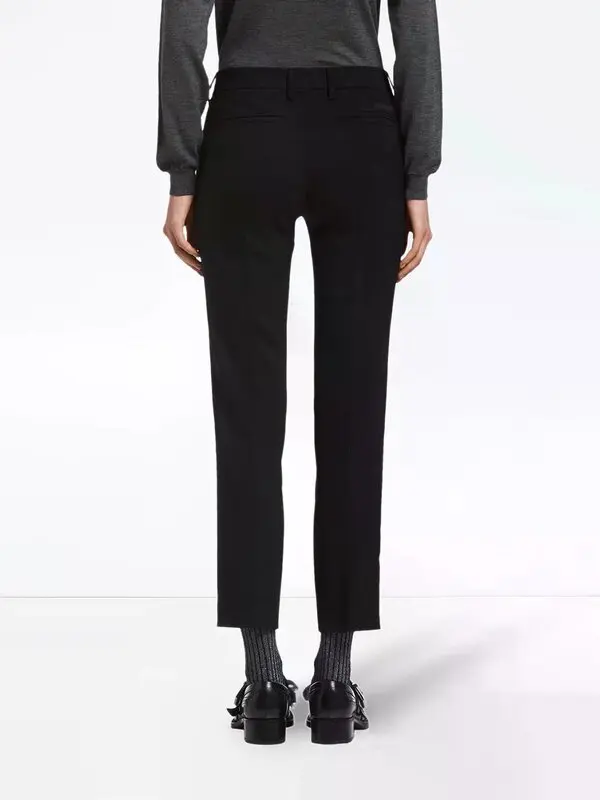 Prada Cropped Slim-fit Trousers