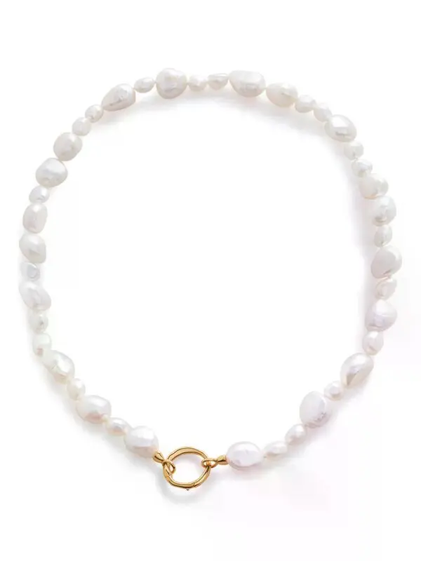 Monica Vinader Nura Reef Pearl Detailing Necklace - White