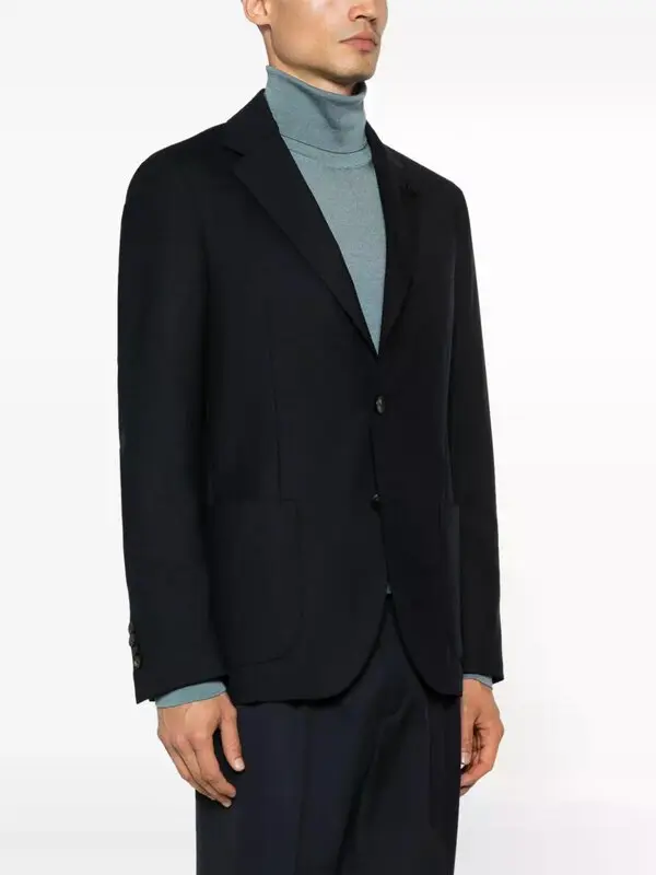 LARDINI Brooch-detail Blazer - Blue