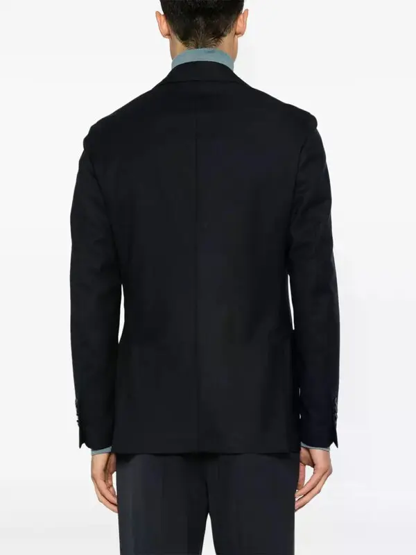 LARDINI Brooch-detail Blazer - Blue