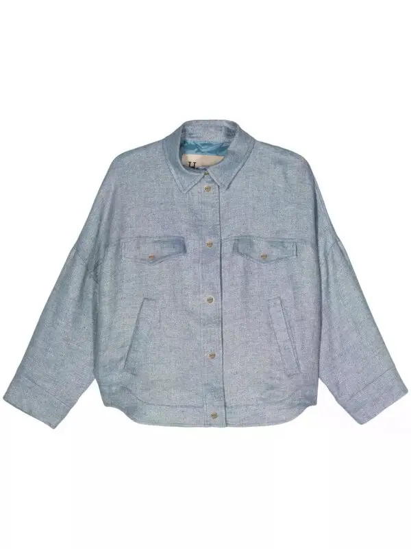 Herno Logo-engraved Buttons Herringbone Jacket