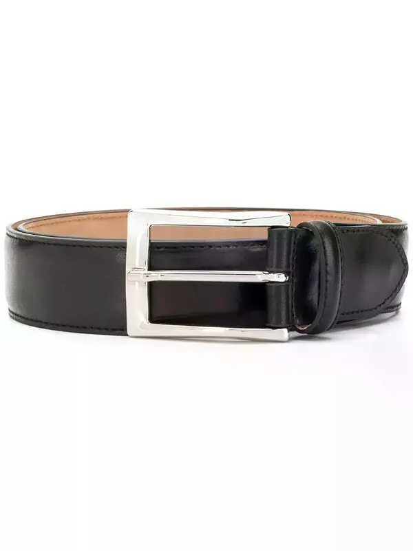 SCAROSSO Classic Square Buckle Belt - Black