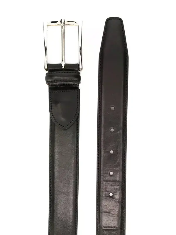 SCAROSSO Classic Square Buckle Belt - Black