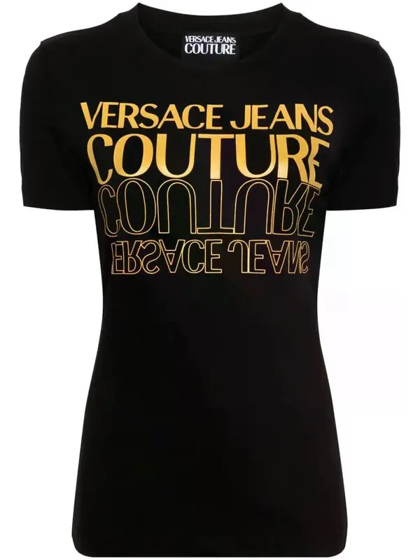 Versace Upside-down Logo Cotton T-shirt