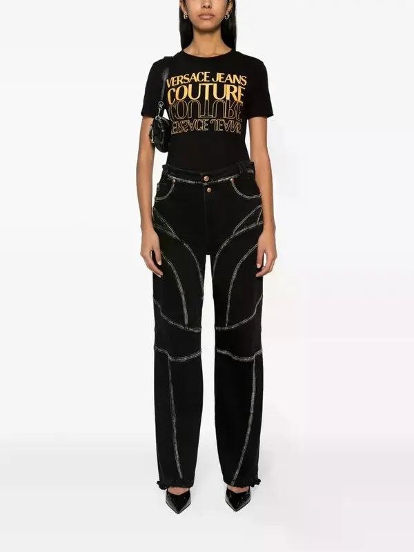 Versace Upside-down Logo Cotton T-shirt