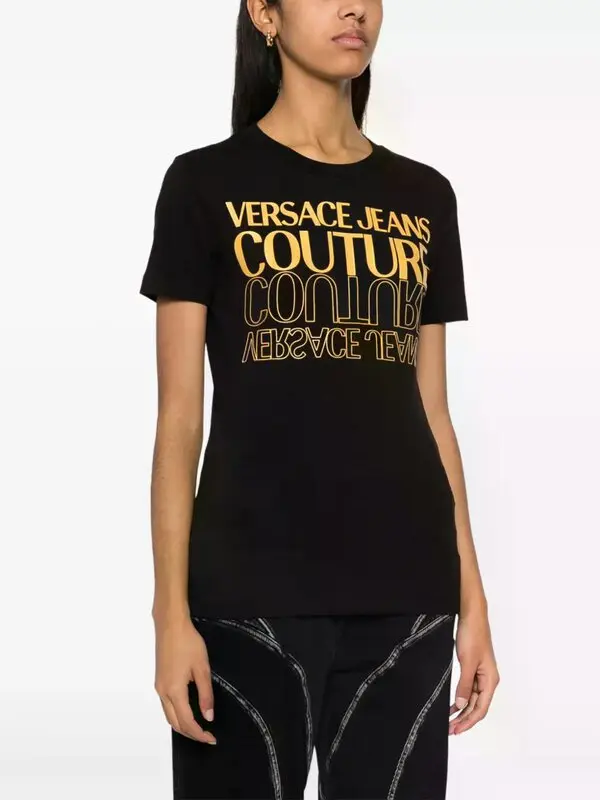 Versace Upside-down Logo Cotton T-shirt