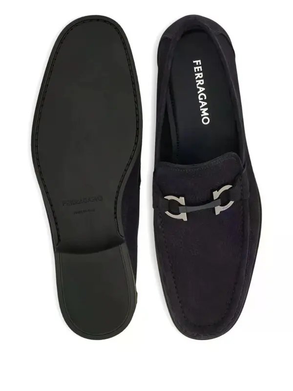 FERRAGAMO Gancini-buckle Loafers - Blue