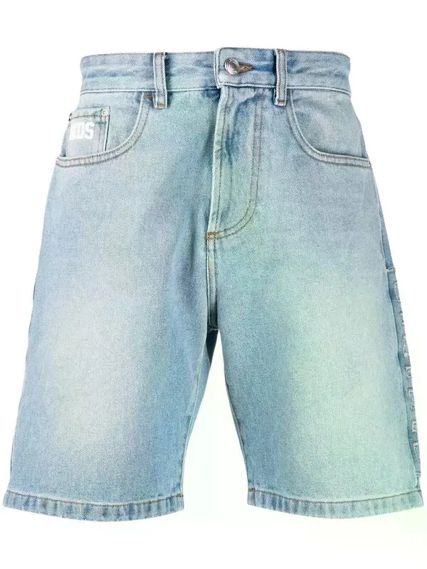 Gcds Logo-patch Denim Shorts