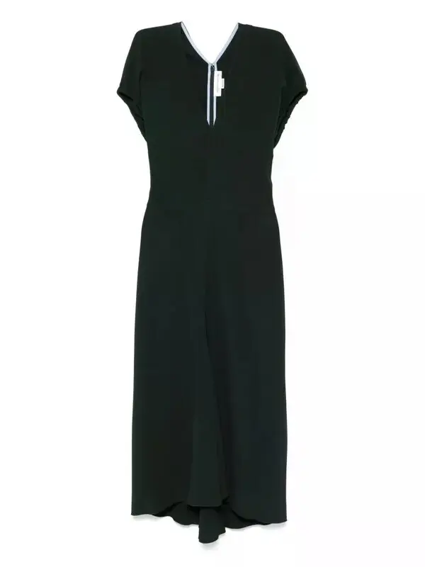Victoria Beckham V-neck Midi Dress - Green