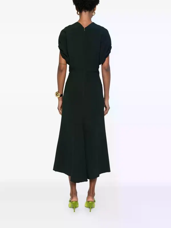 Victoria Beckham V-neck Midi Dress - Green