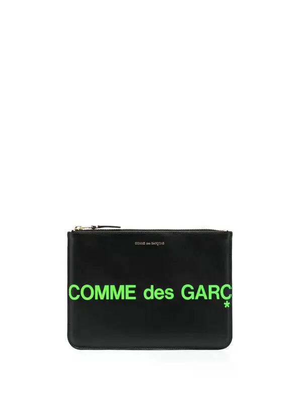 Comme Des Garçons Logo-print Leather Wallet - Black