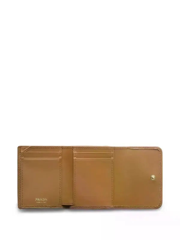 Prada Small Logo-plaque Wallet - Brown