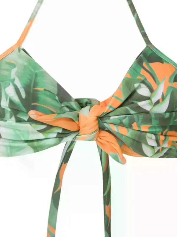 AMIR SLAMA Floral Print Bikini Set