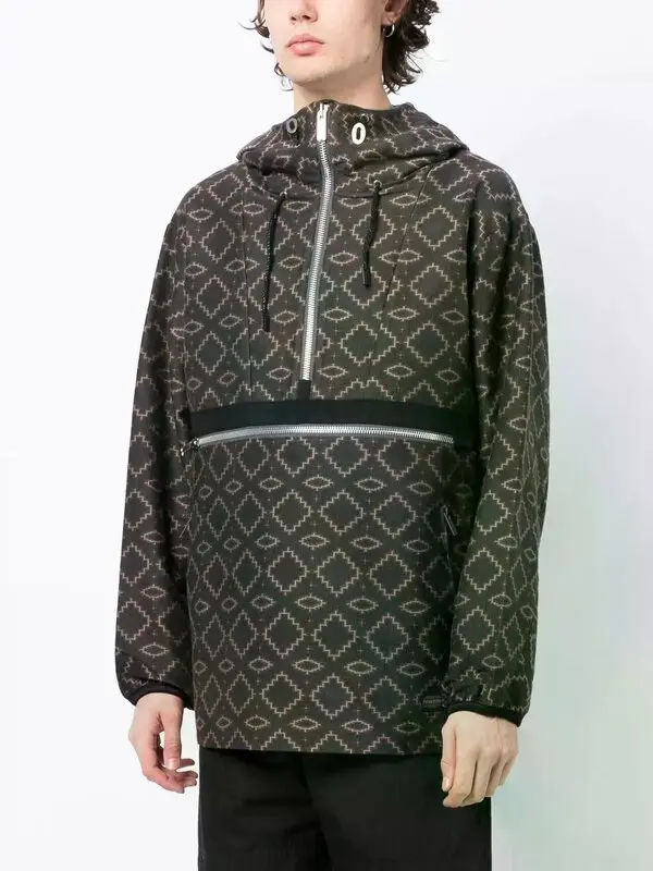WHITE MOUNTAINEERING Geometric Pattern Half-zip Jacket