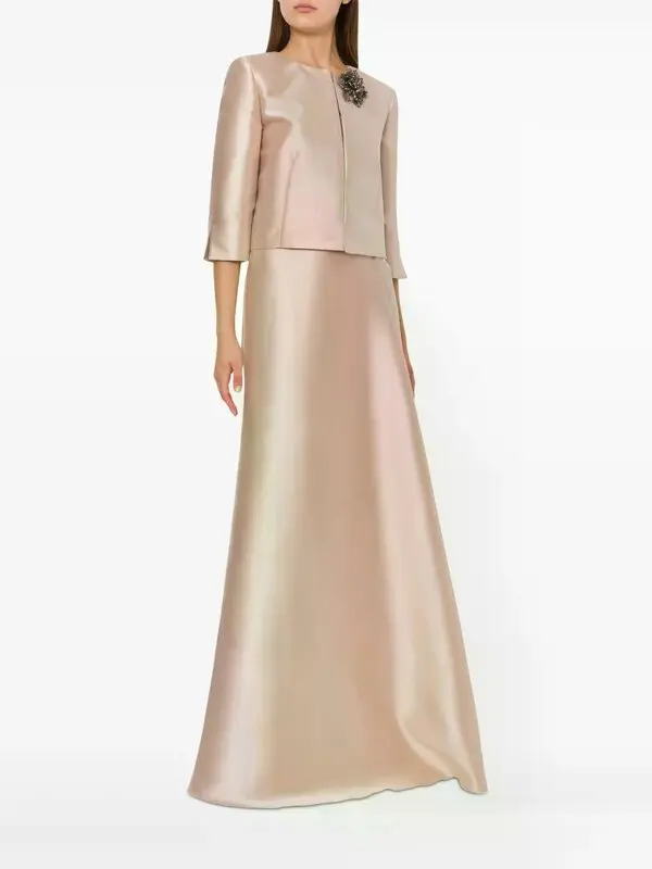 Alberta Ferretti Satin Jacket - Neutrals