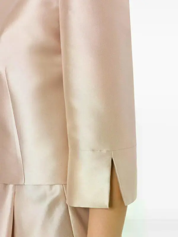 Alberta Ferretti Satin Jacket - Neutrals