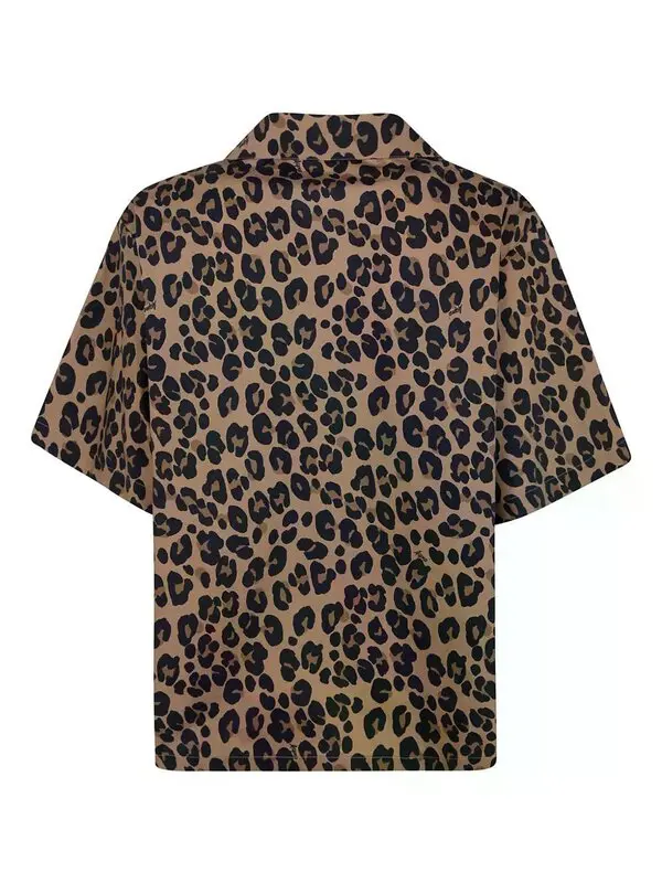 Aspesi Leopard Print Short Sleeve Shirt