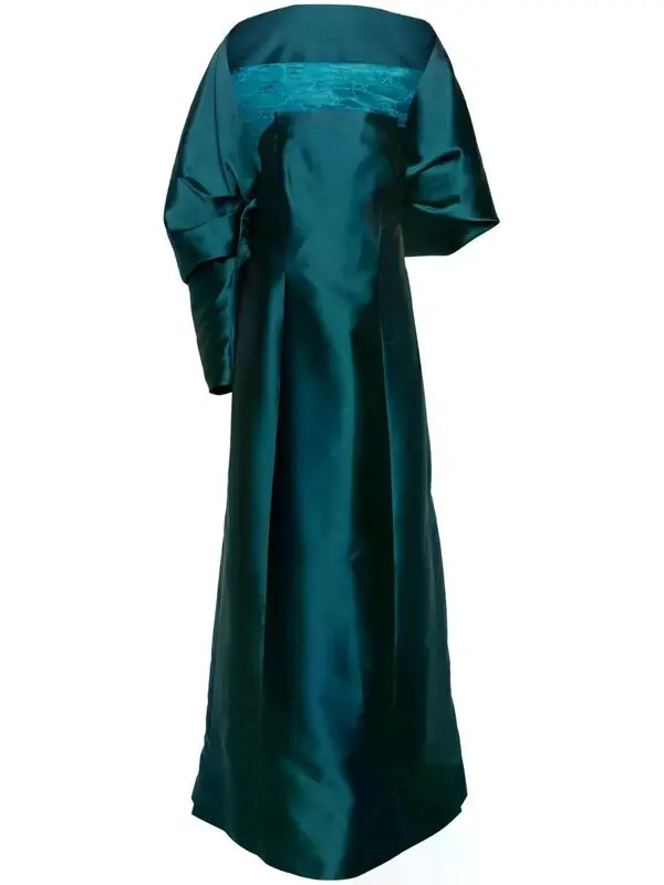 Alberta Ferretti Asymmetric Satin Gown