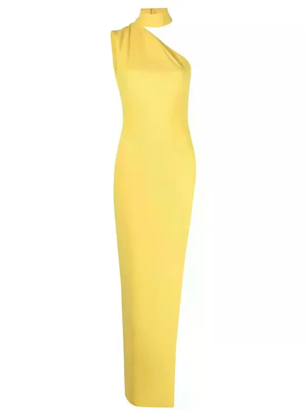 MONOT One-shoulder Side-slit Dress