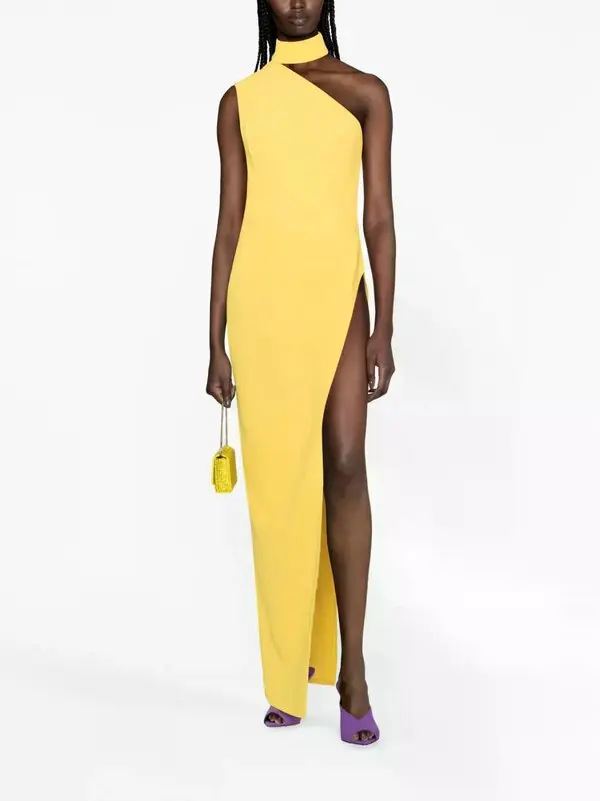 MONOT One-shoulder Side-slit Dress