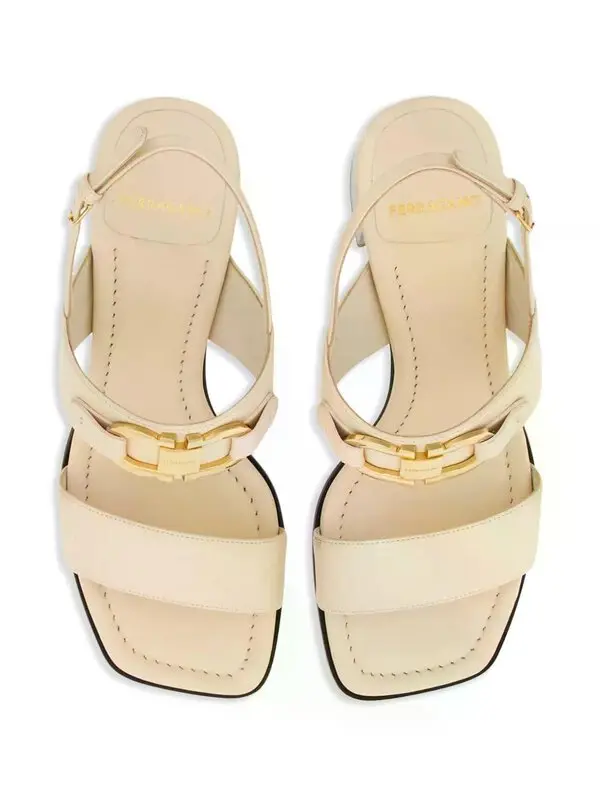 FERRAGAMO 55mm Gancini-buckle Leather Sandals