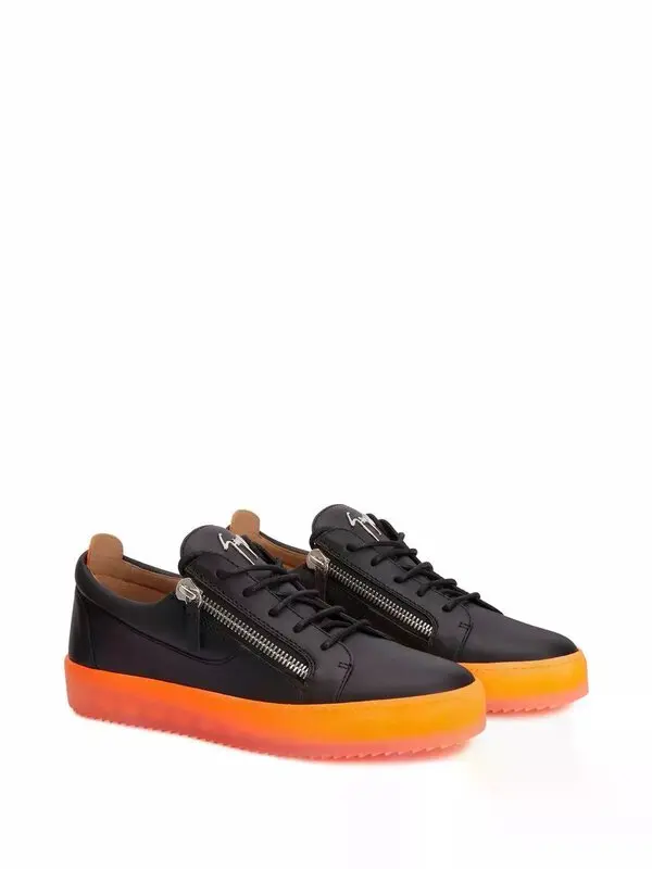 GIUSEPPE ZANOTTI Frankie Low-top Leather Sneakers - Black