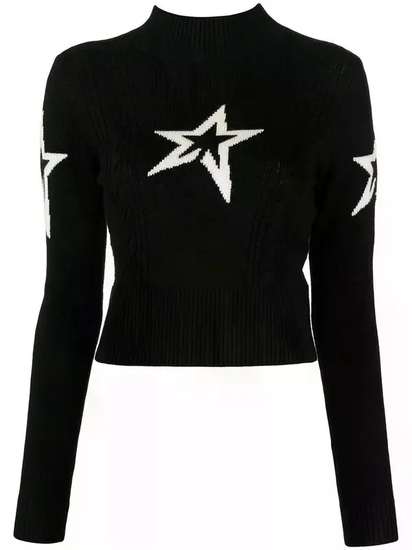 Perfect Moment Star Motif Cable Knit Sweater