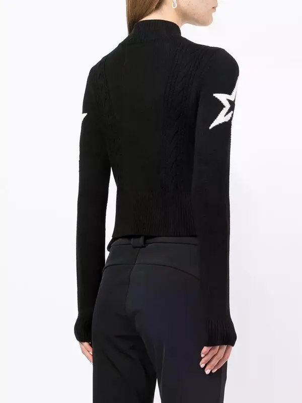 Perfect Moment Star Motif Cable Knit Sweater