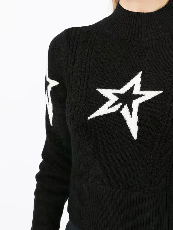 Perfect Moment Star Motif Cable Knit Sweater