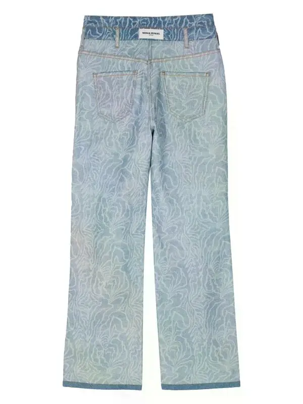 Sonia Rykiel Paris Zebra High-rise Flared Jeans