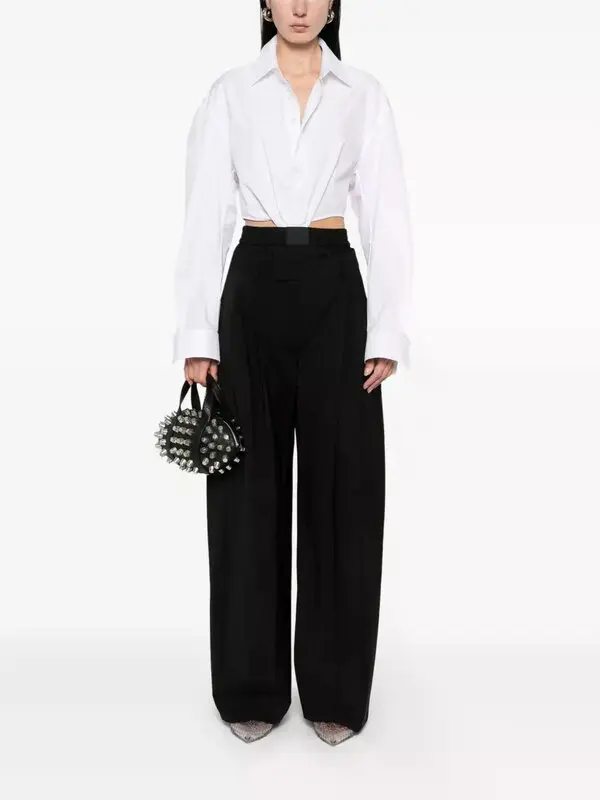 Alexander Wang Boxer Detailed Wide-leg Trousers