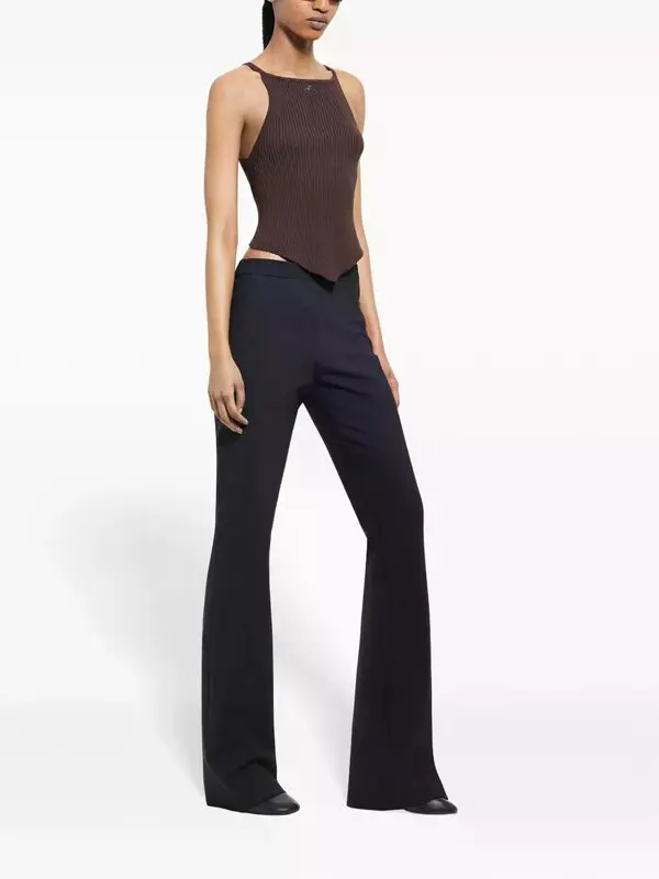 COURREGES Pointy Rib-knit Tank Top
