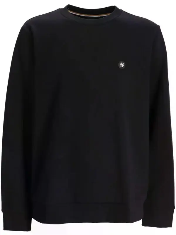 BOSS Logo-patch Crew-neck Sweatshirt