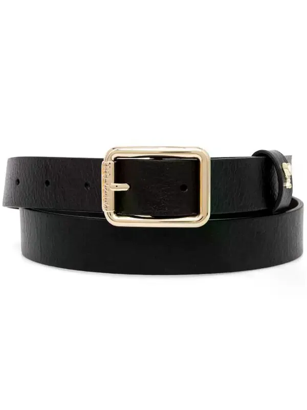Patrizia Pepe Logo Buckle Belt - Black