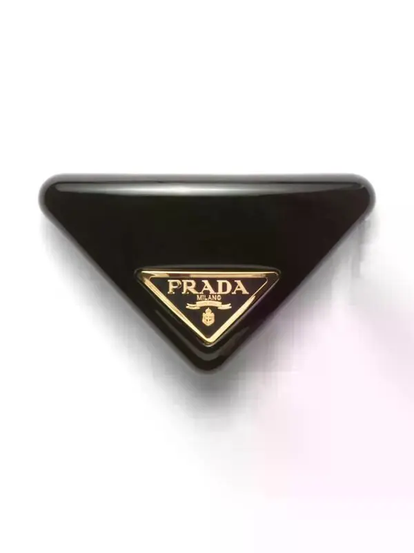 Prada Plexiglas Triangle Hair Clip - Black