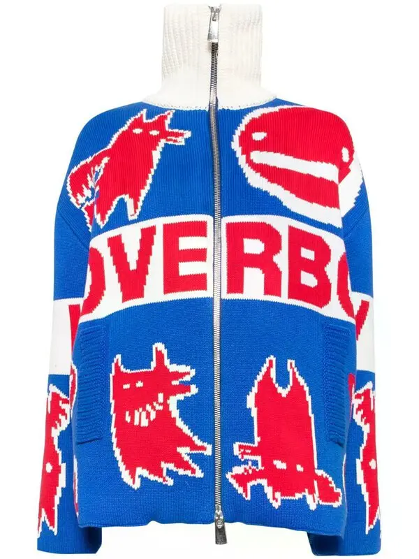 CHARLES JEFFREY Knitted Puffer Jacket - Blue