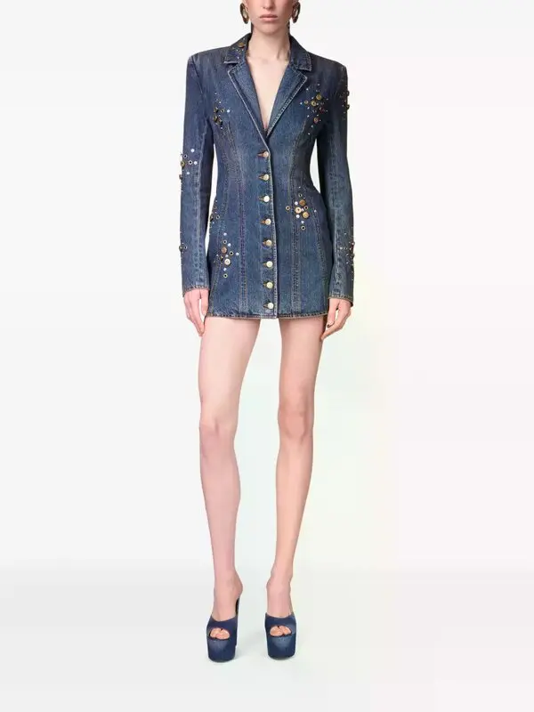 AREA Button-embellished Dress