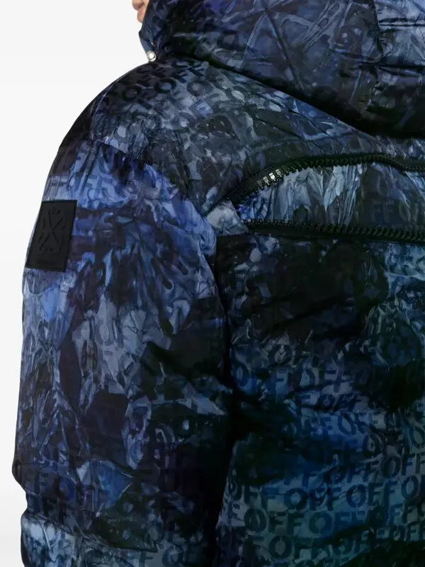 Off-White Logo-jacquard Padded Jacket - Multicolour