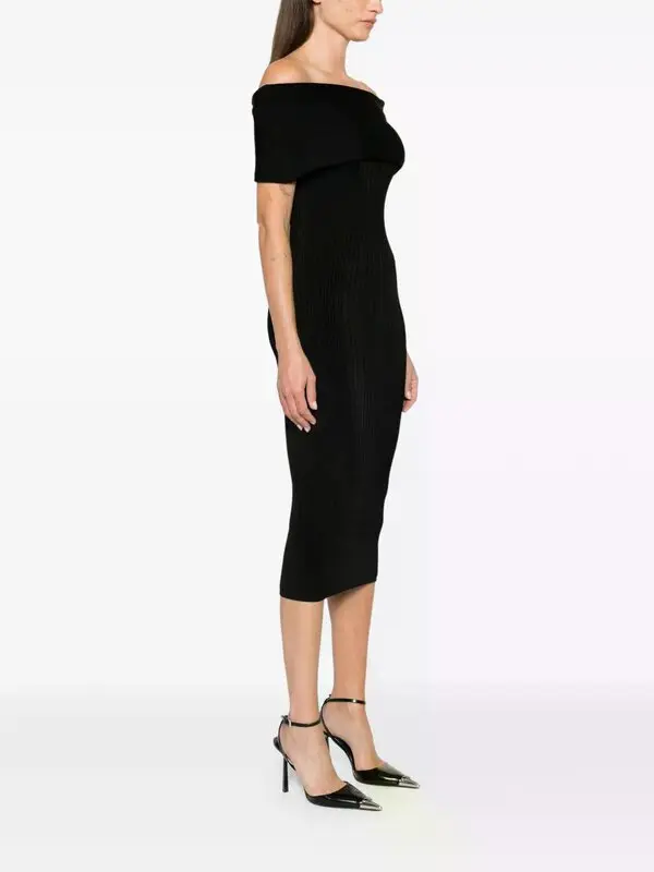MUGLER Off-shoulder Knit Dress