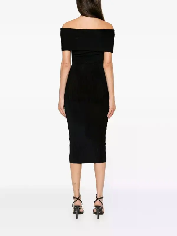 MUGLER Off-shoulder Knit Dress