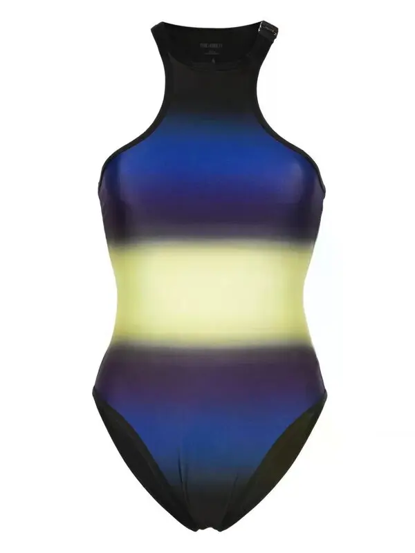 Attico Ombré-print Swimsuit - Blue